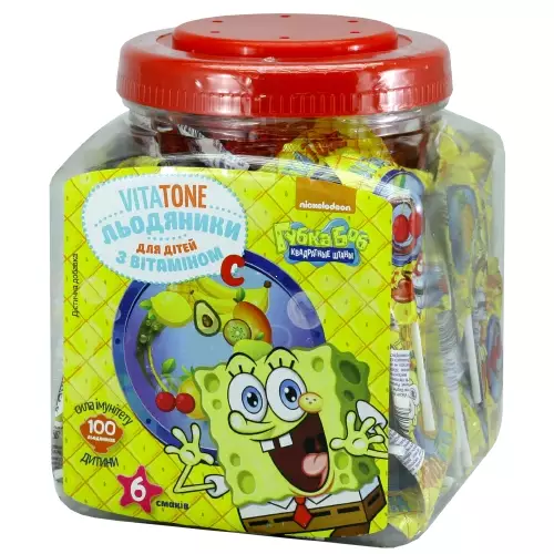 Вітатон (Vitatone) льодяники для дітей з вітаміном C 6 г банка №100 ...